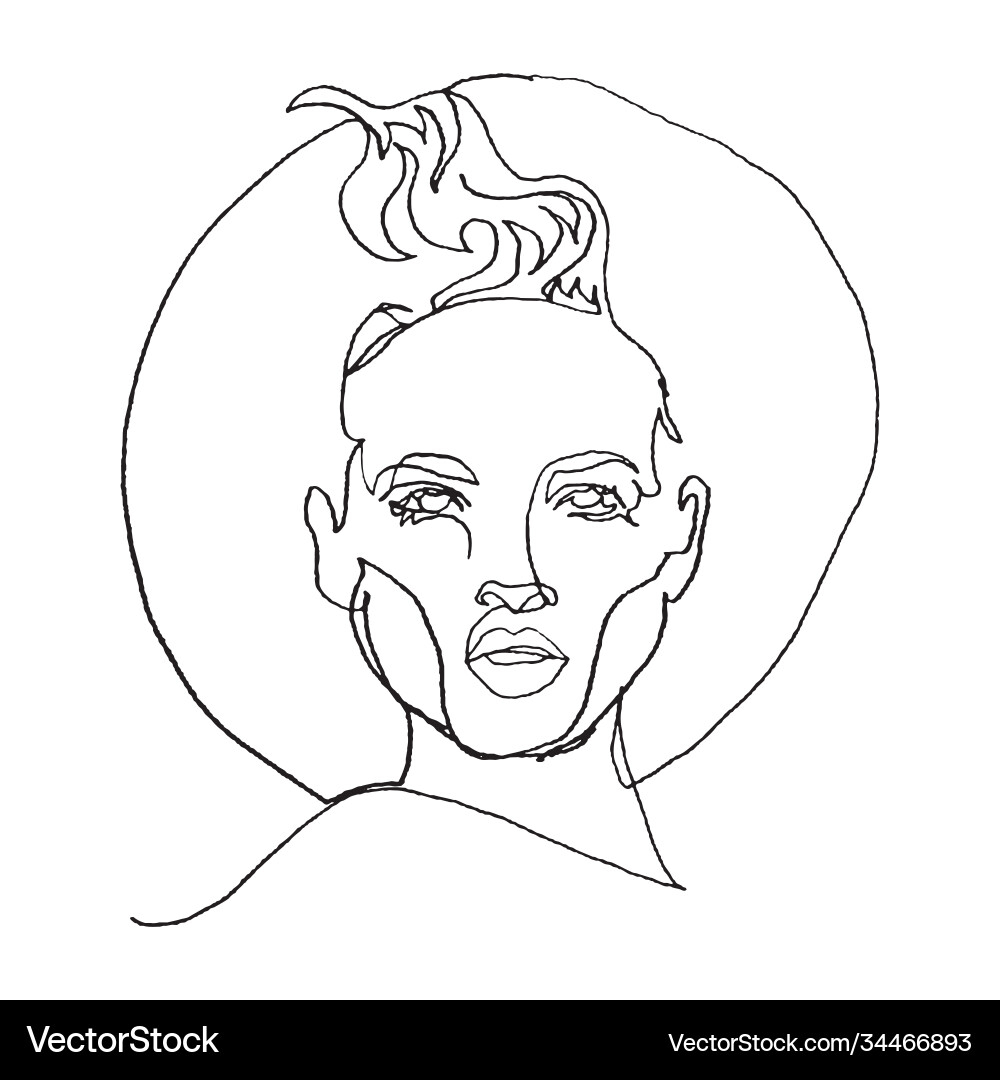 Free hand drawing a woman Royalty Free Vector Image