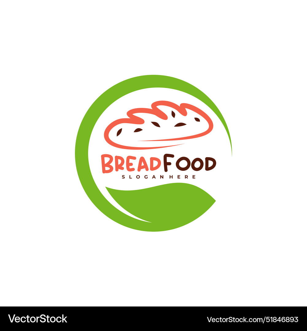 Nature bread food logo template creative Vector Image