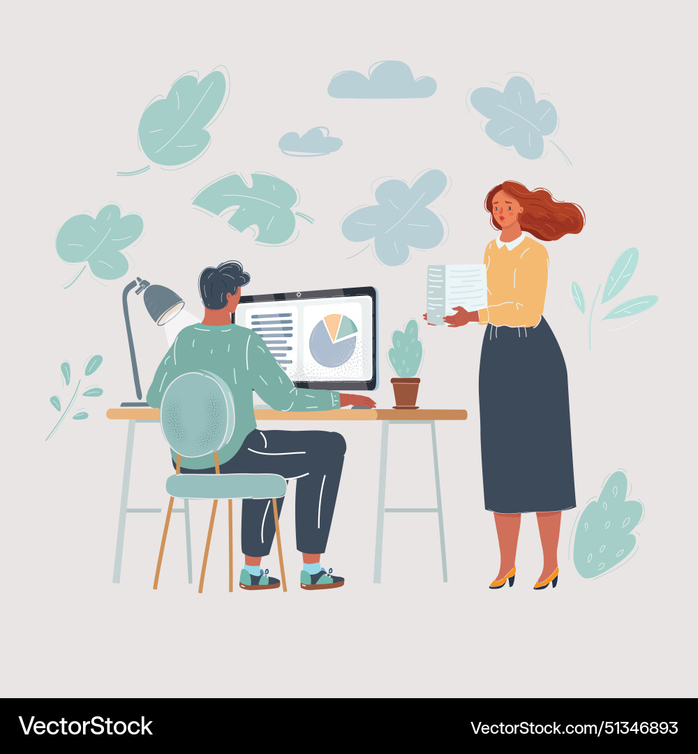 People working as a team Royalty Free Vector Image