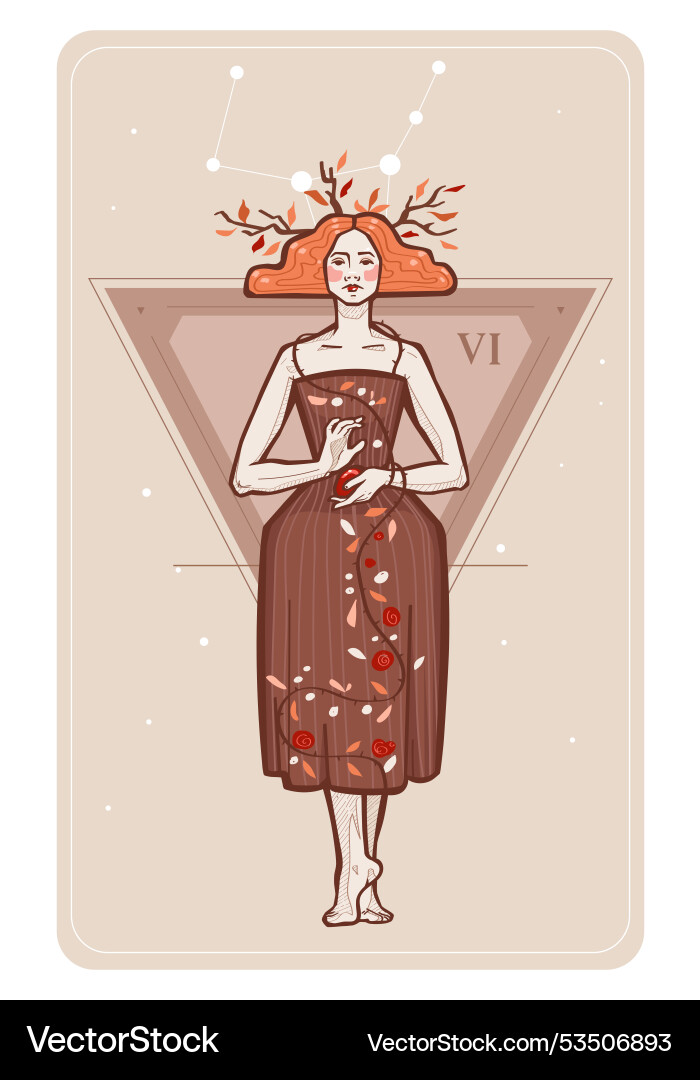 Zodiac sign character virgo Royalty Free Vector Image