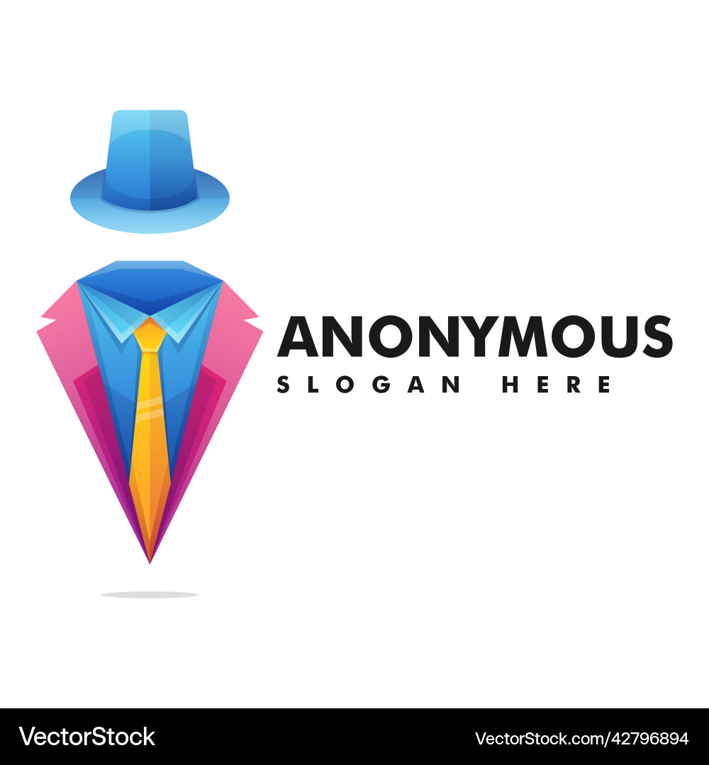 Anonymous Gradient Logo Royalty Free Vector Image
