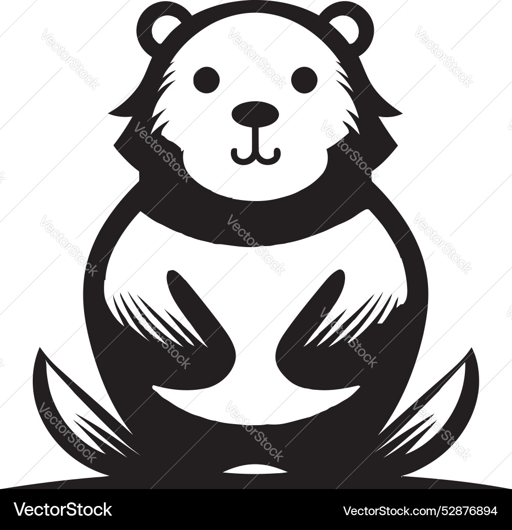 Beaver dynasty badge heraldic insignia Royalty Free Vector