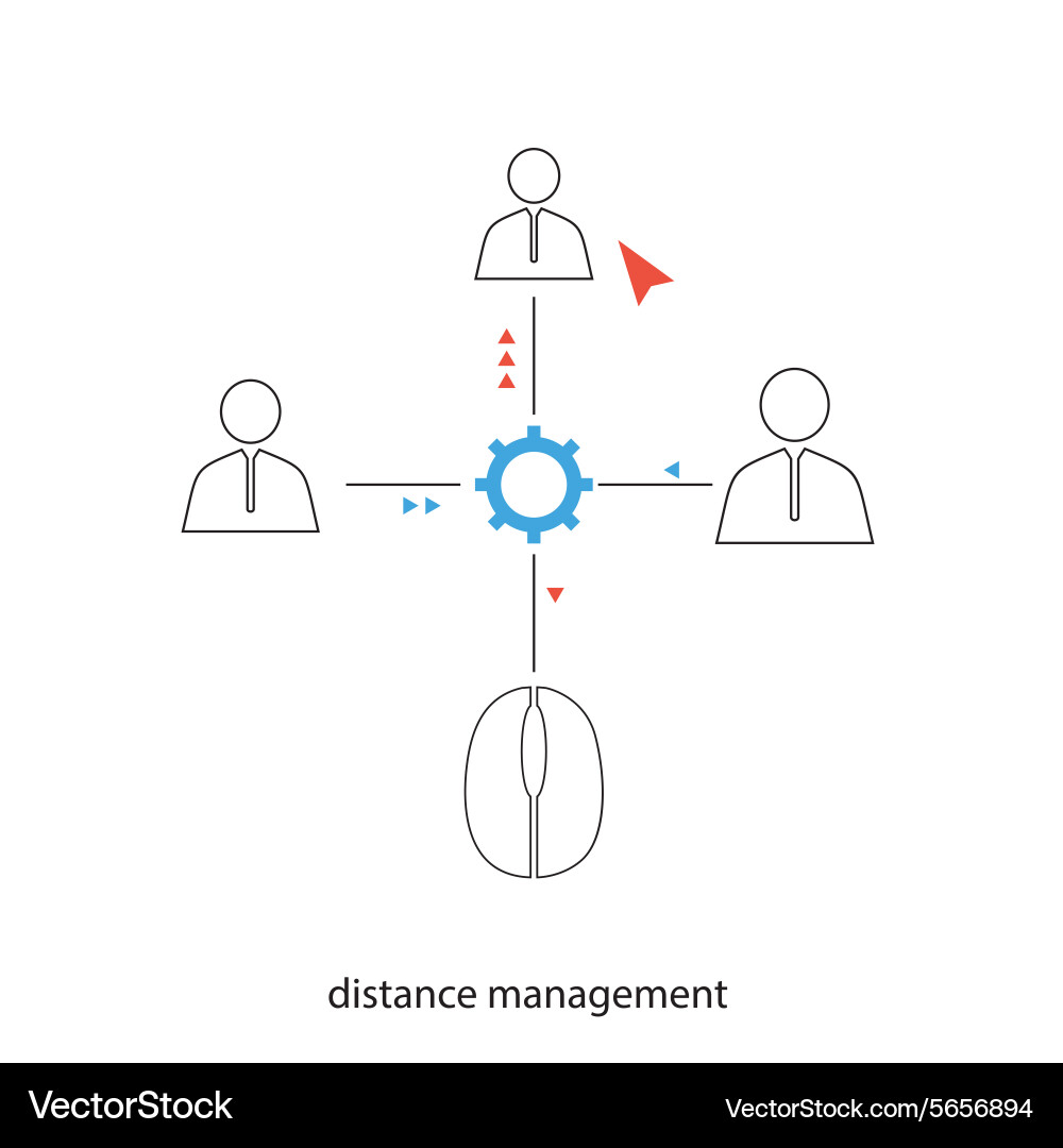 Distance management Royalty Free Vector Image - VectorStock