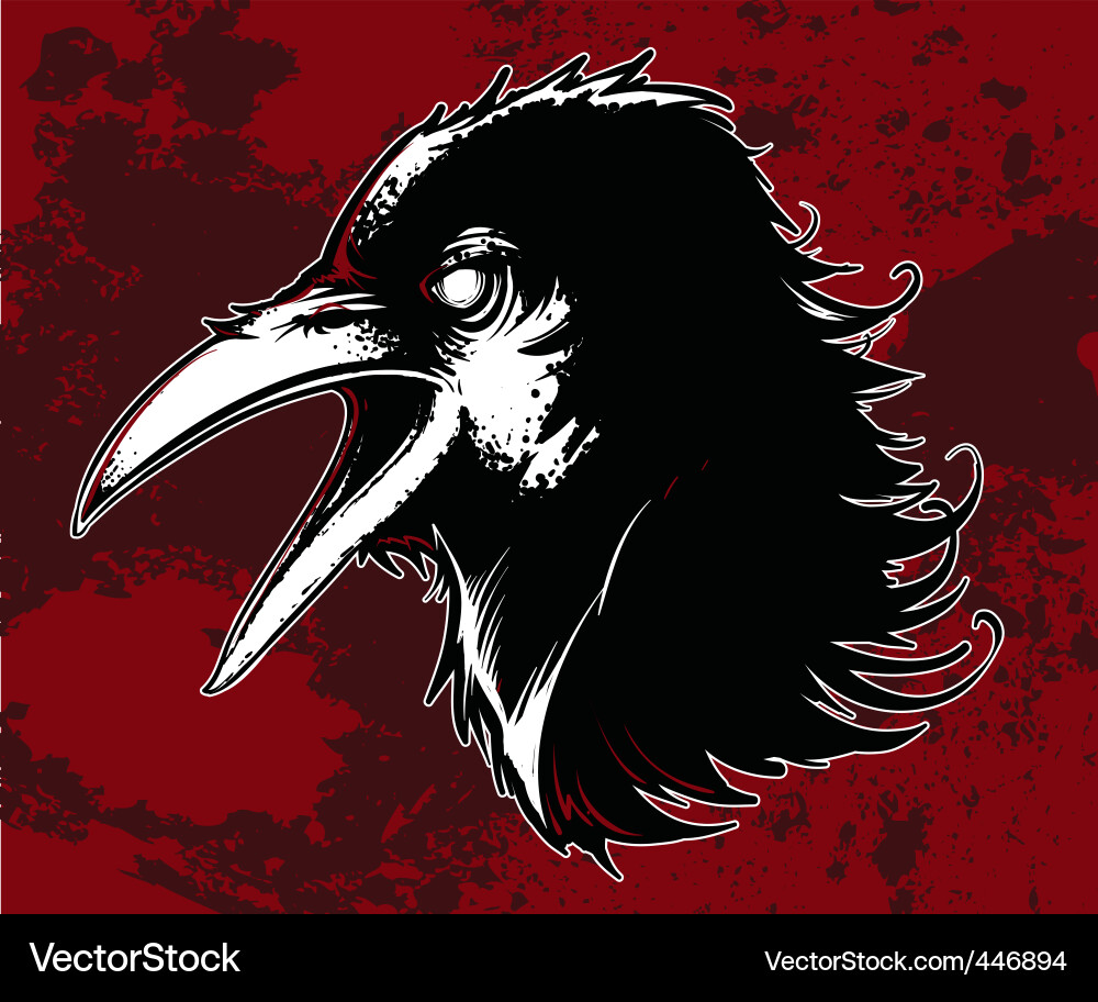 Evil crow Royalty Free Vector Image - VectorStock