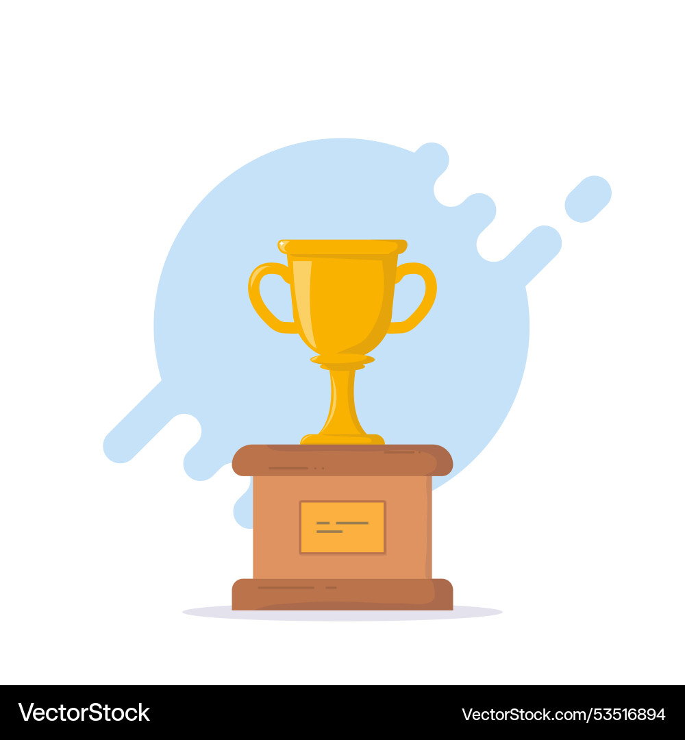 Golden award cup Royalty Free Vector Image - VectorStock