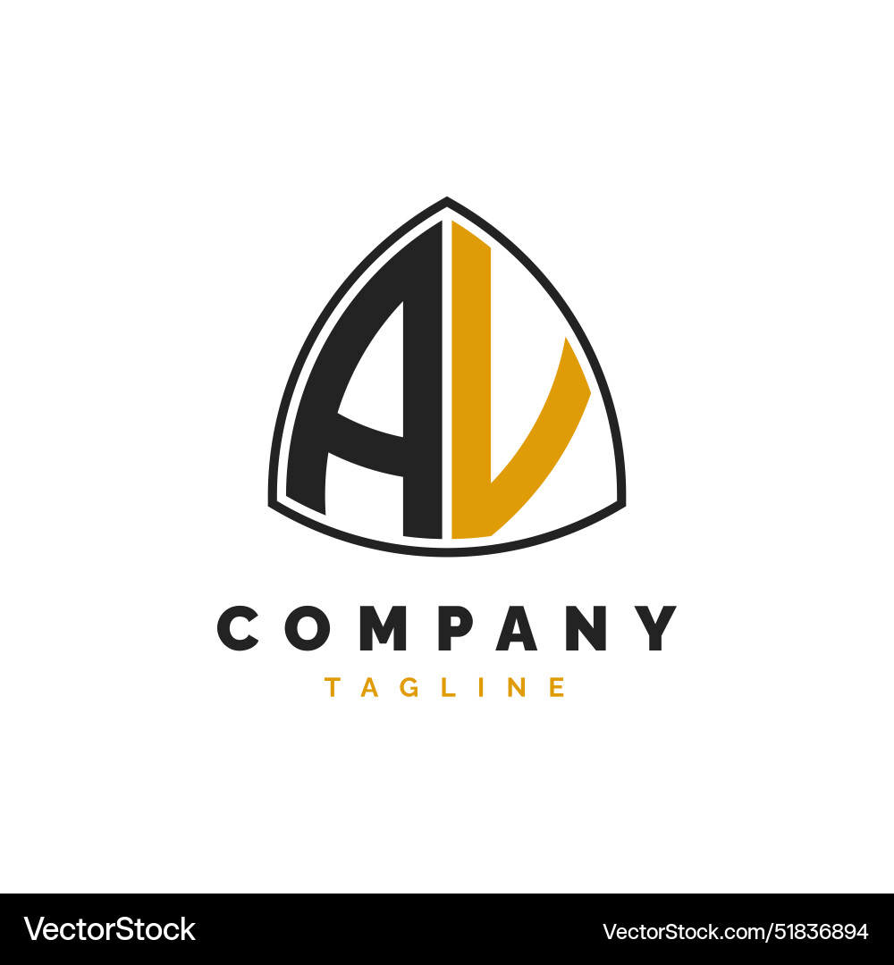 Initial letter av logo design alphabet Royalty Free Vector