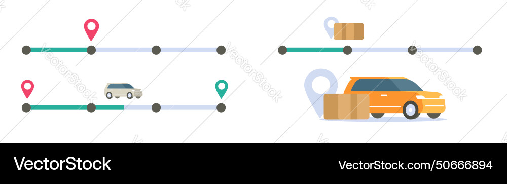 Order delivery tracking status process bar icon Vector Image