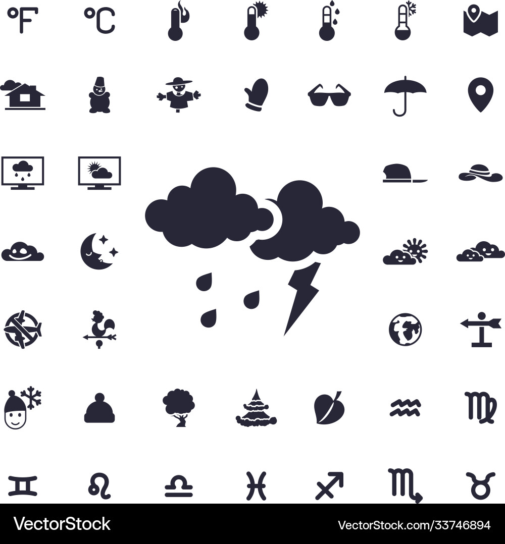 Storm icon Royalty Free Vector Image - VectorStock