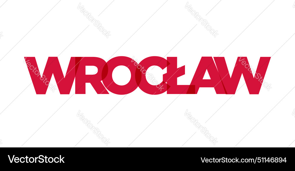 Wroclaw in the poland emblem design features Vector Image
