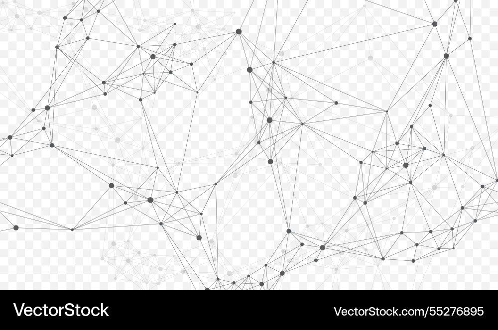 Abstract dynamic motion lines and dots connection Vector Image