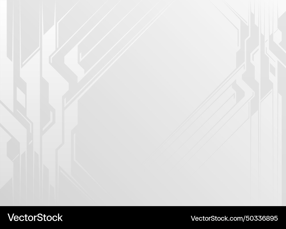 Abstract tech geometric background with white Vector Image