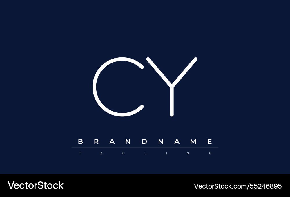 Creative cy letter initial logo image Royalty Free Vector