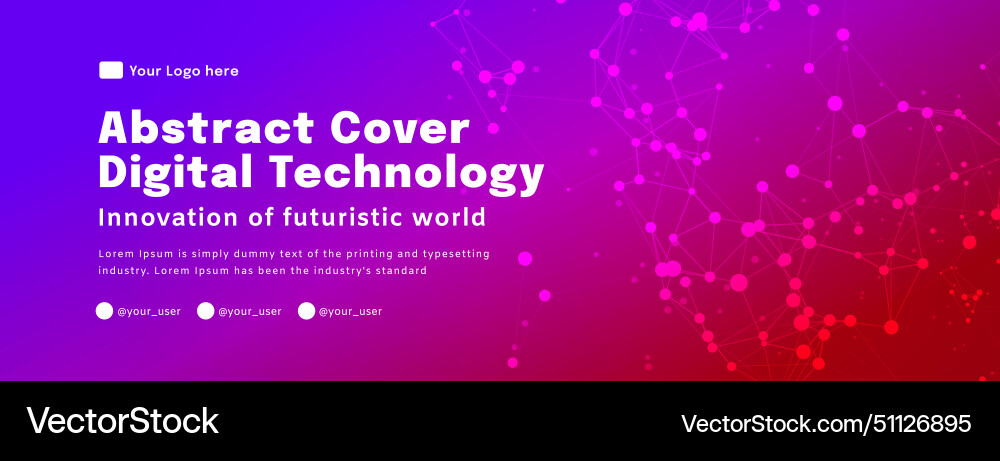 Digital technology poster cover internet connect Vector Image