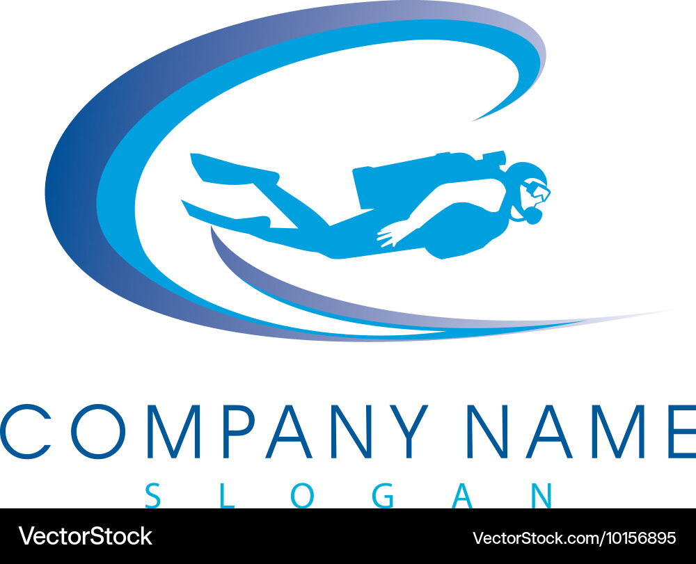 Diver logo Royalty Free Vector Image - VectorStock