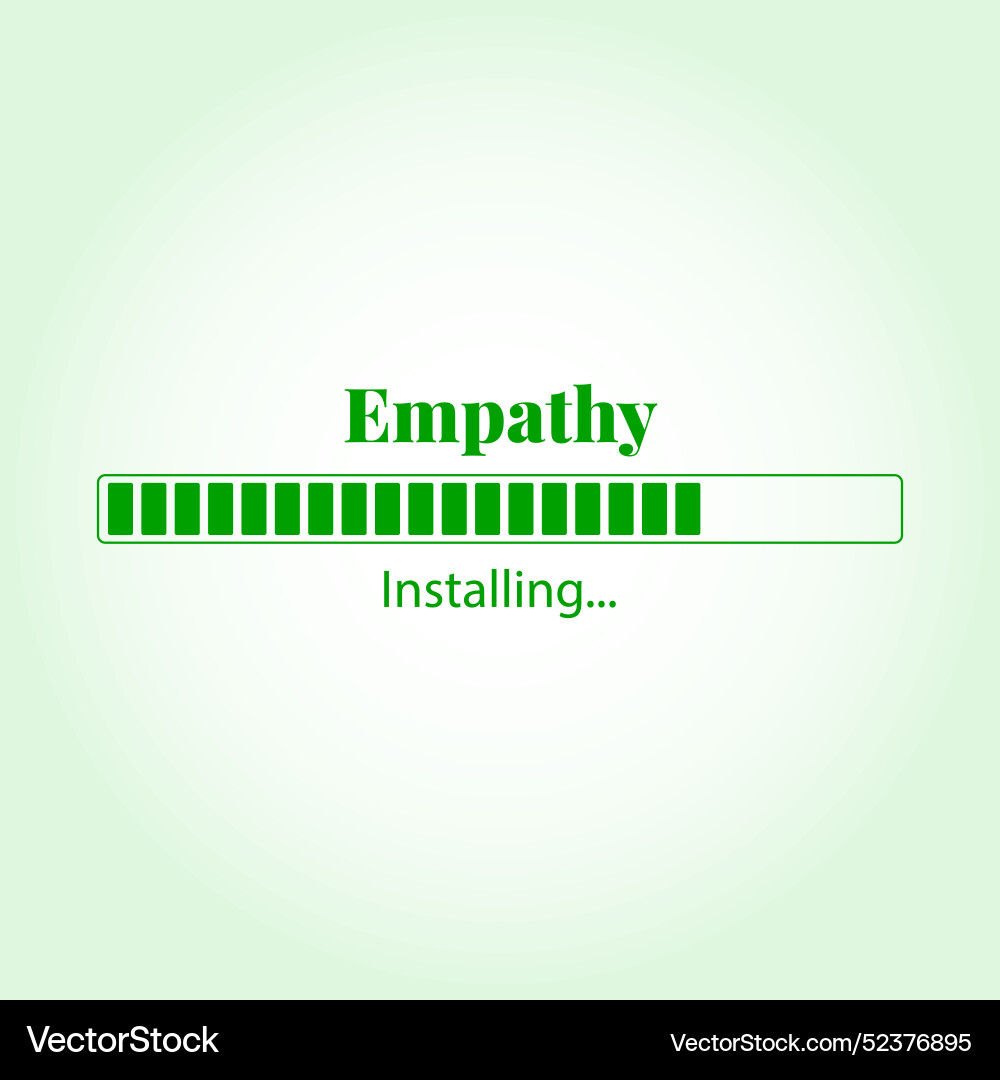 Empathy installing graphic eps Royalty Free Vector Image
