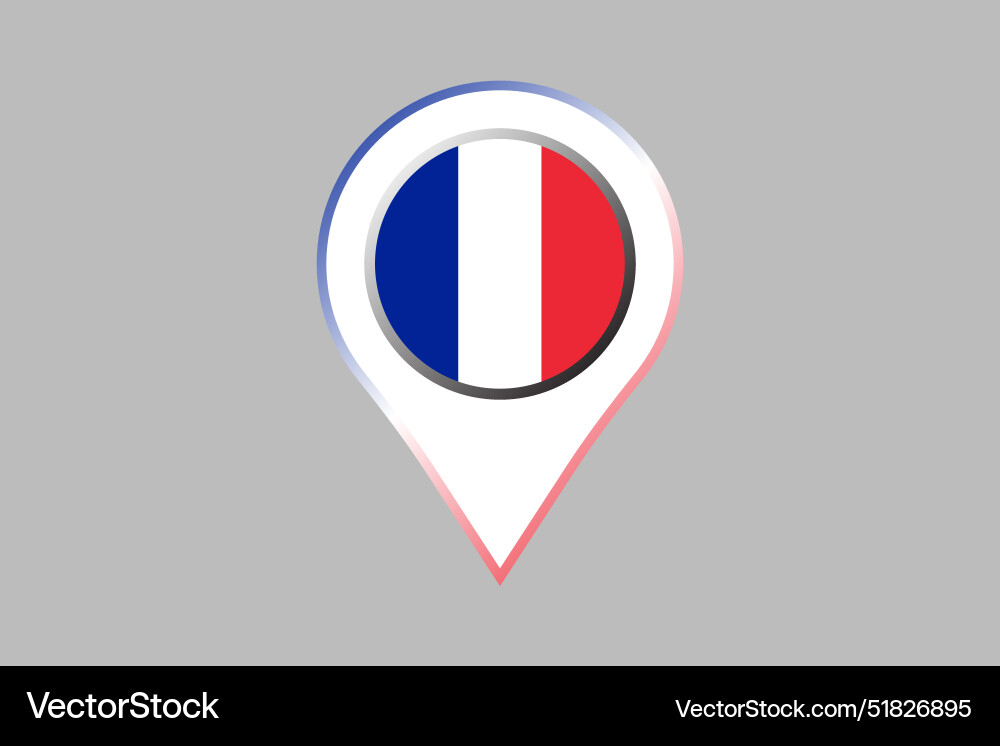 France flag with location sign – Free Vector | VectorStock