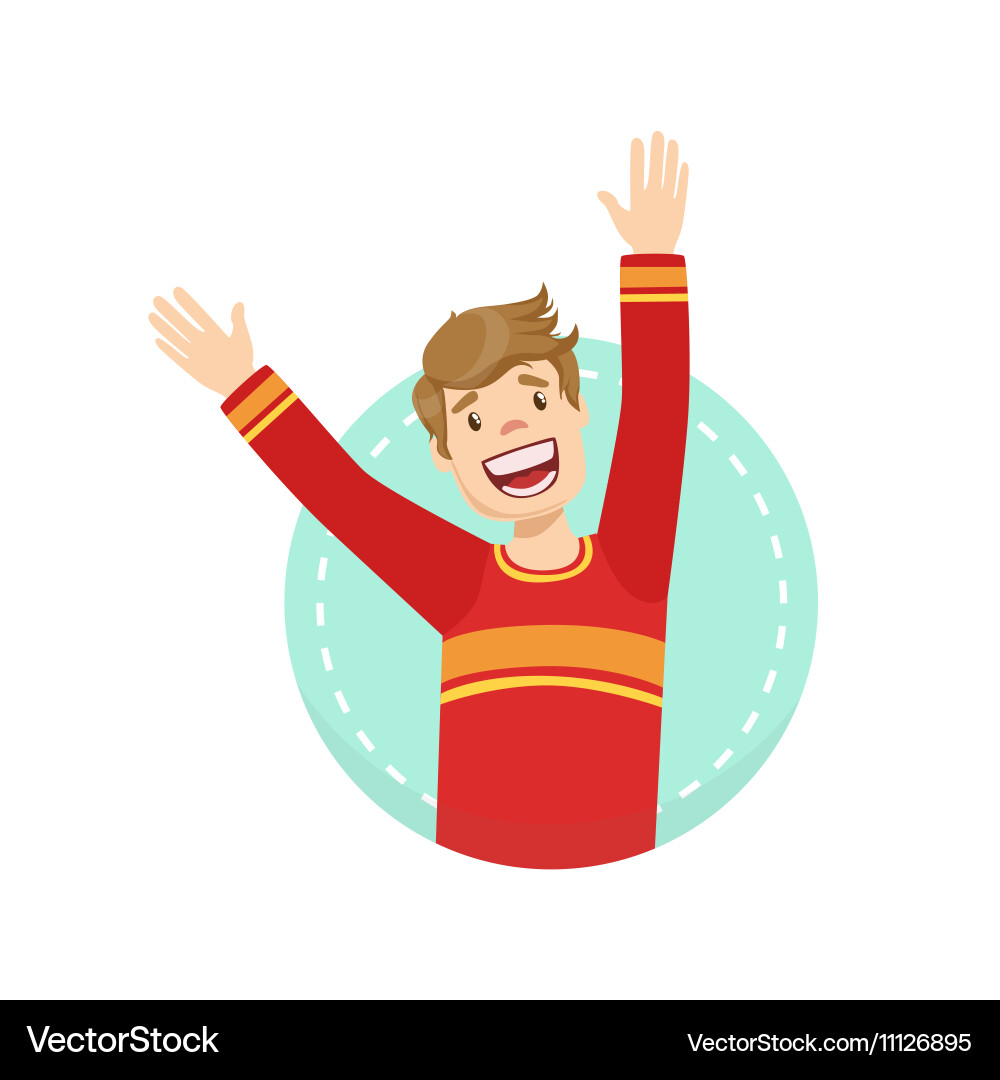 Happy emotion body language Royalty Free Vector Image