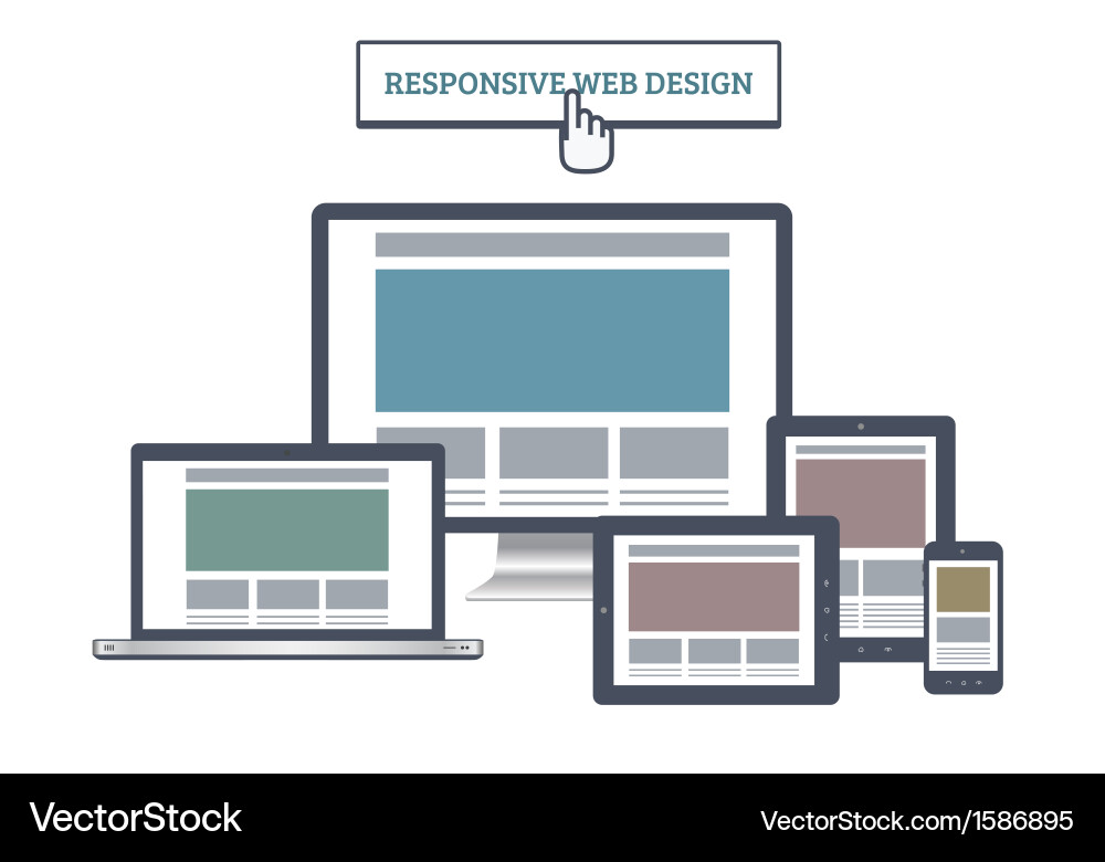 Responsive Mobile Devices Mockup Royalty Free Vector Image