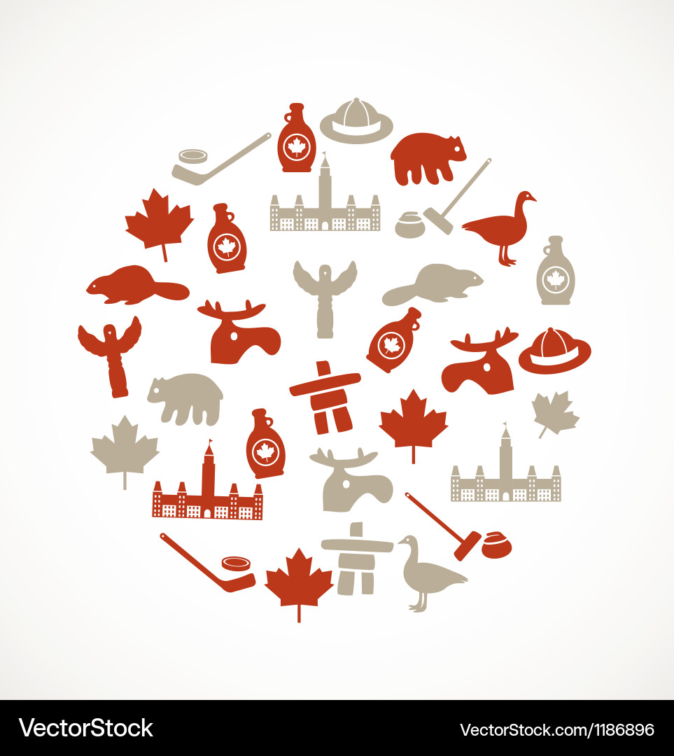 Canada symbols Royalty Free Vector Image - VectorStock