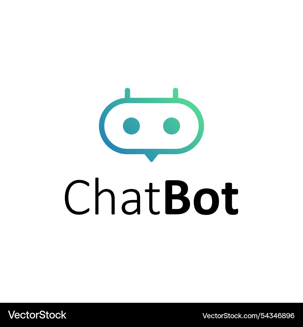 Chat bot logo Royalty Free Vector Image - VectorStock