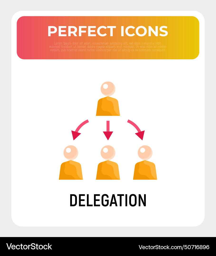 Delegate flat icon boss and employees corporate Vector Image