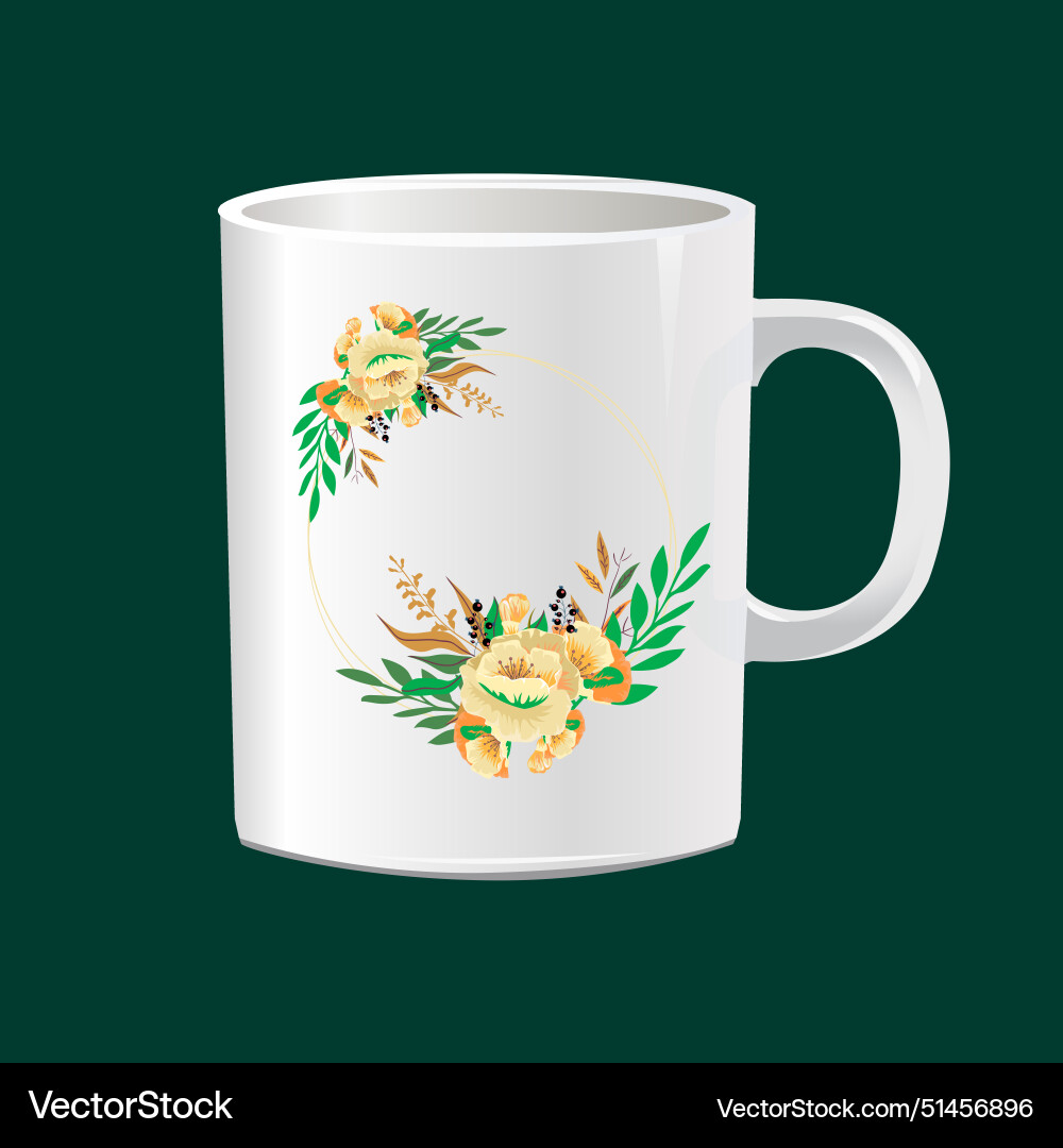 Diy mug cup mockup Royalty Free Vector Image - VectorStock