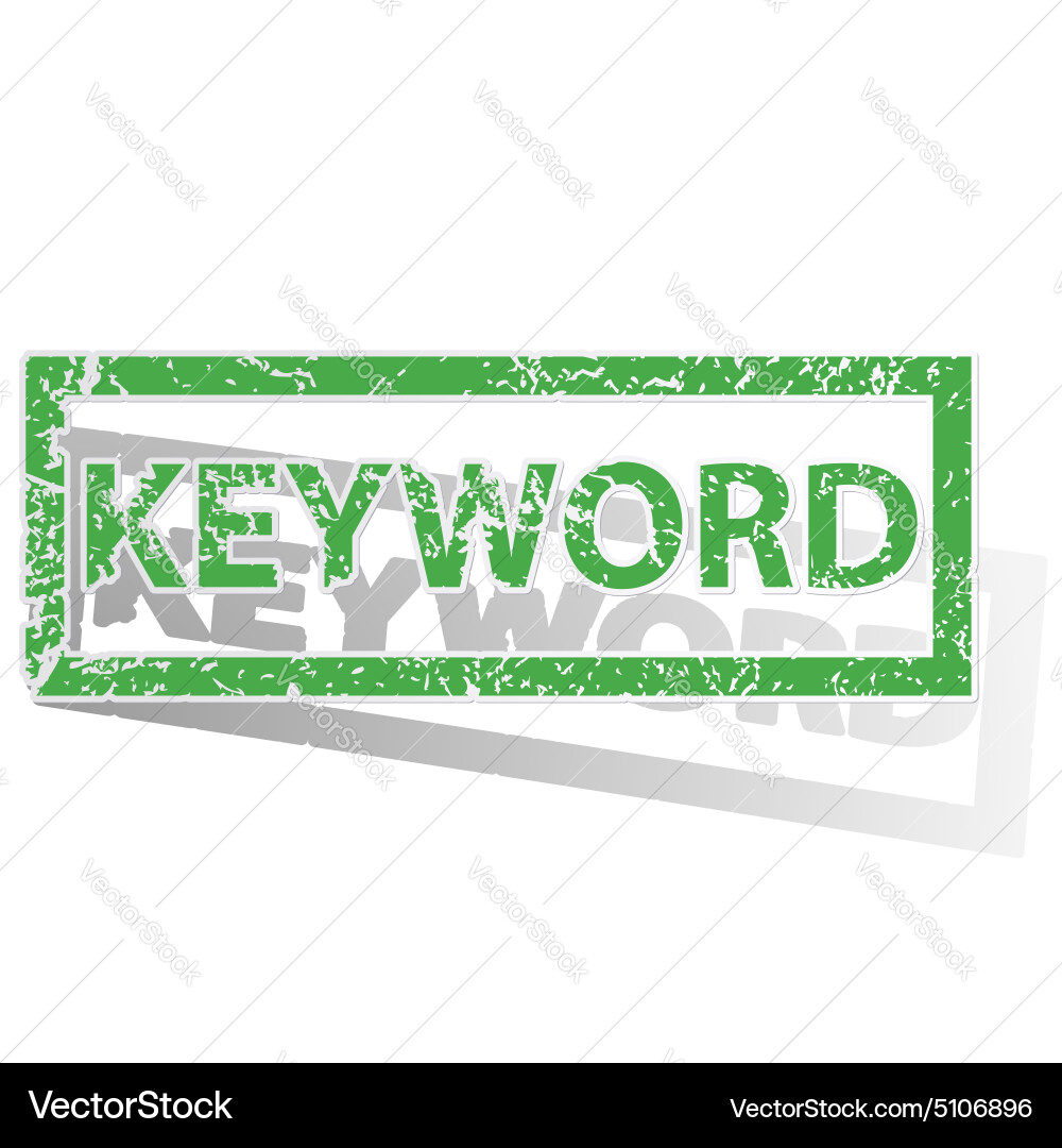 Green outlined keyword stamp Royalty Free Vector Image