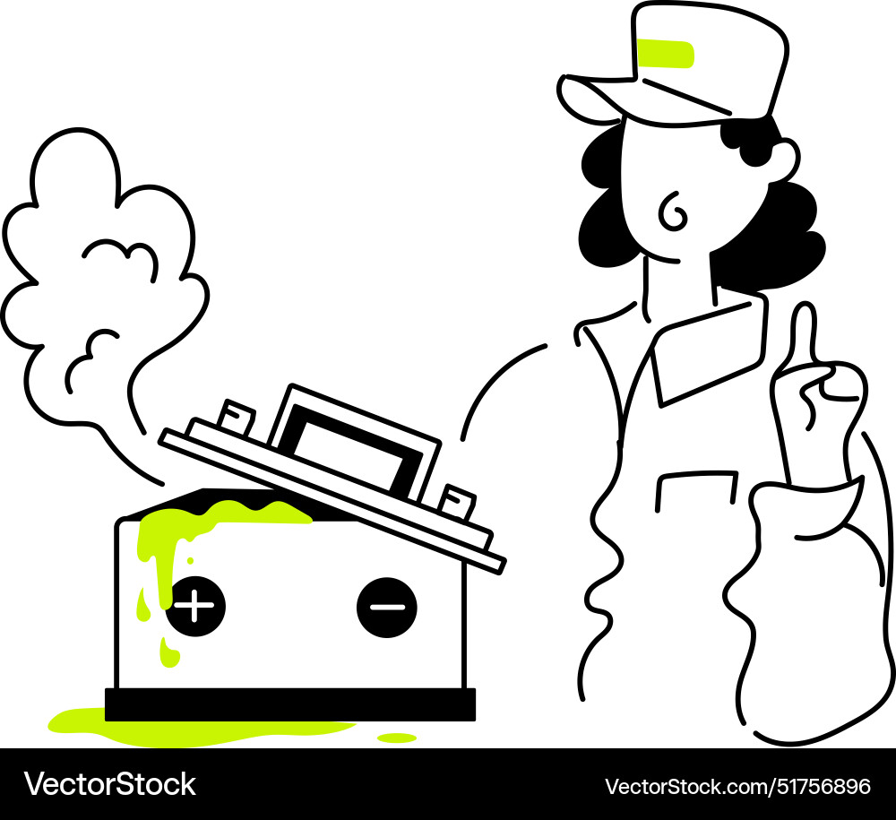 Handy doodle mini of a tyre dolly Royalty Free Vector Image