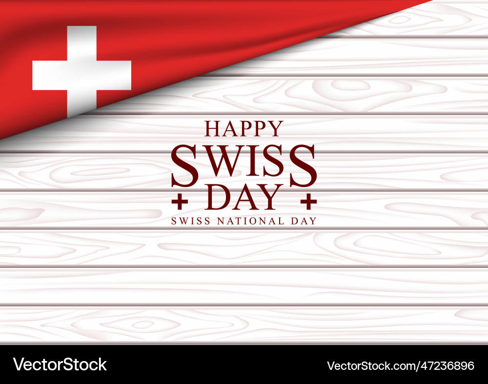 Swiss day background Royalty Free Vector Image