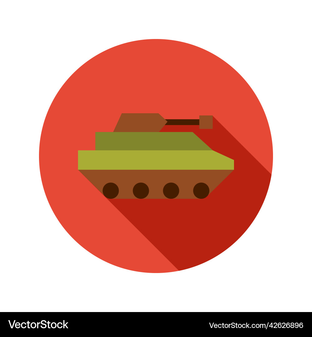 Tank panzer circle icon Royalty Free Vector Image