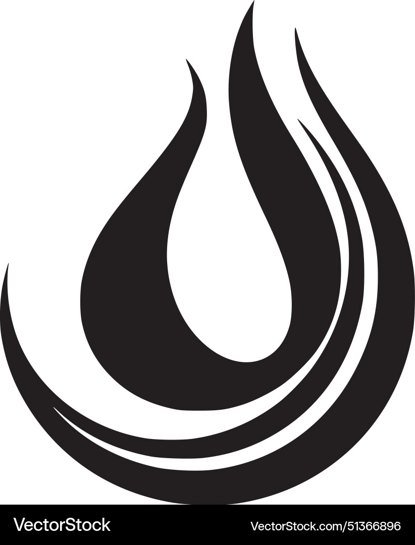 Water - black and white Royalty Free Vector Image