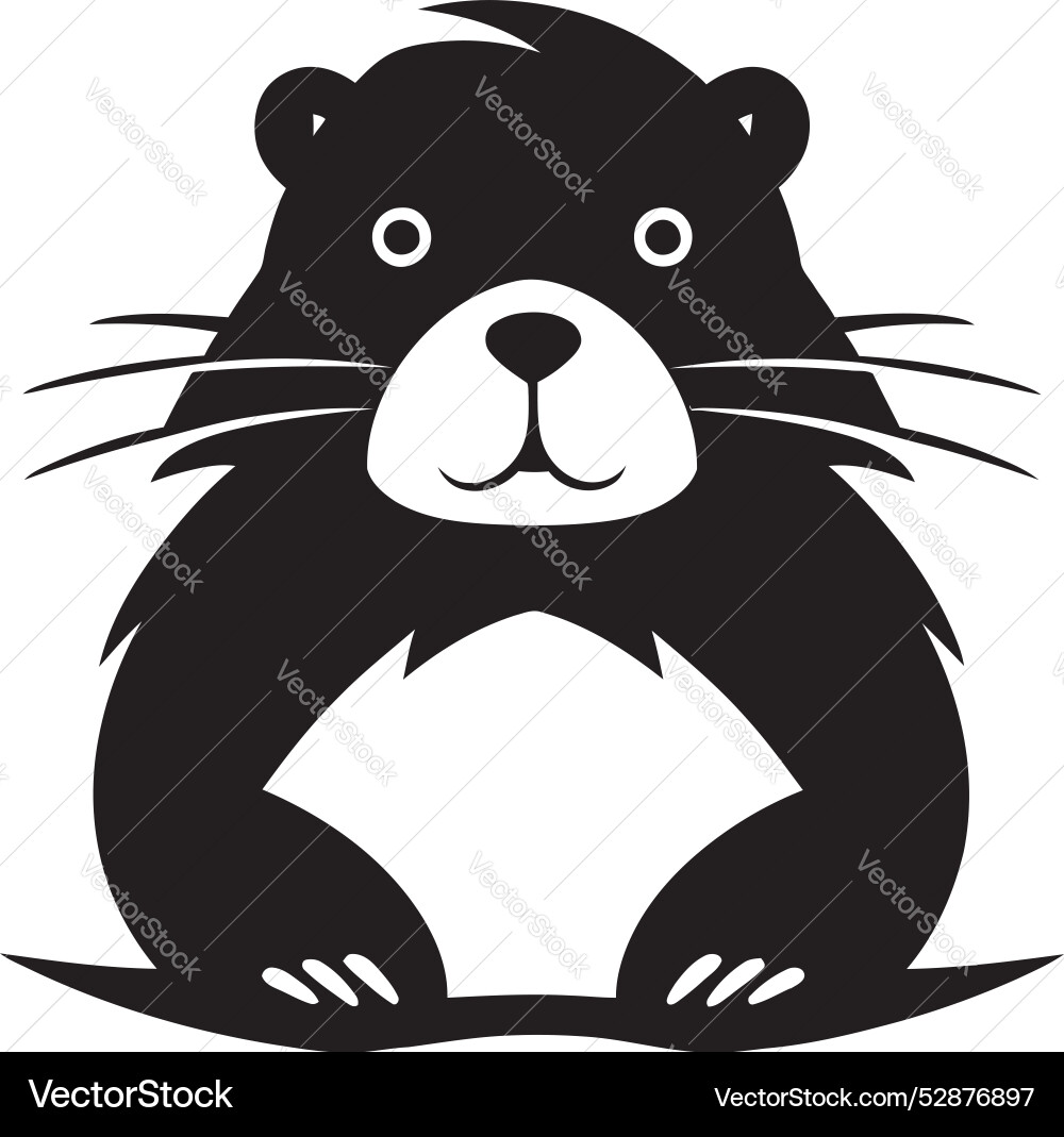 Beaver monarch mark crowned heraldry Royalty Free Vector