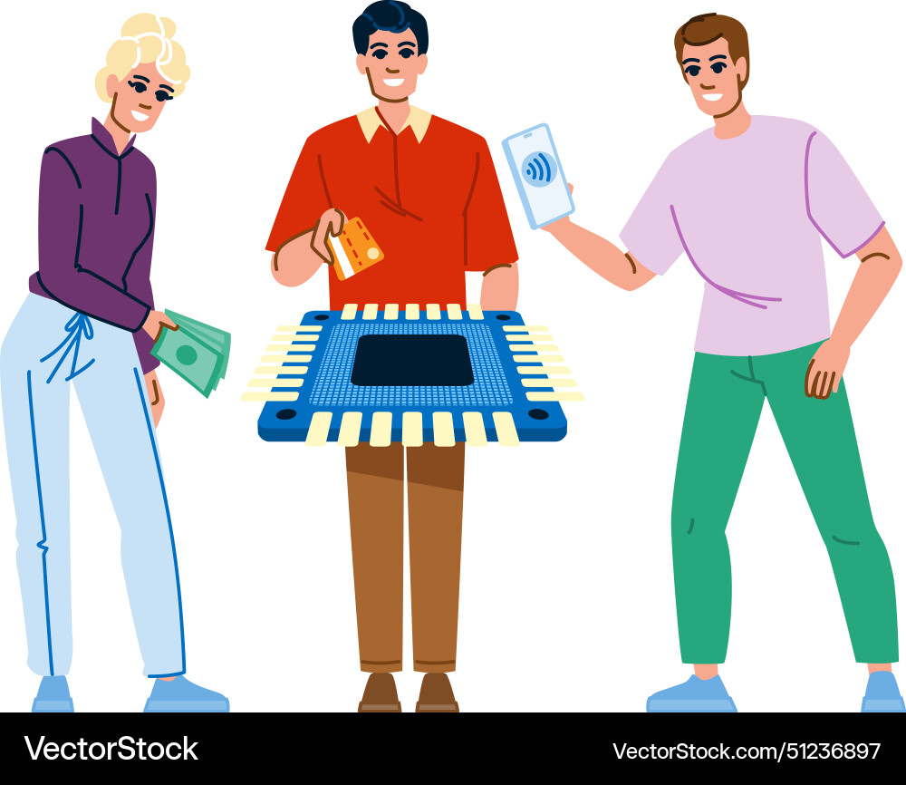 Card payment processing Royalty Free Vector Image