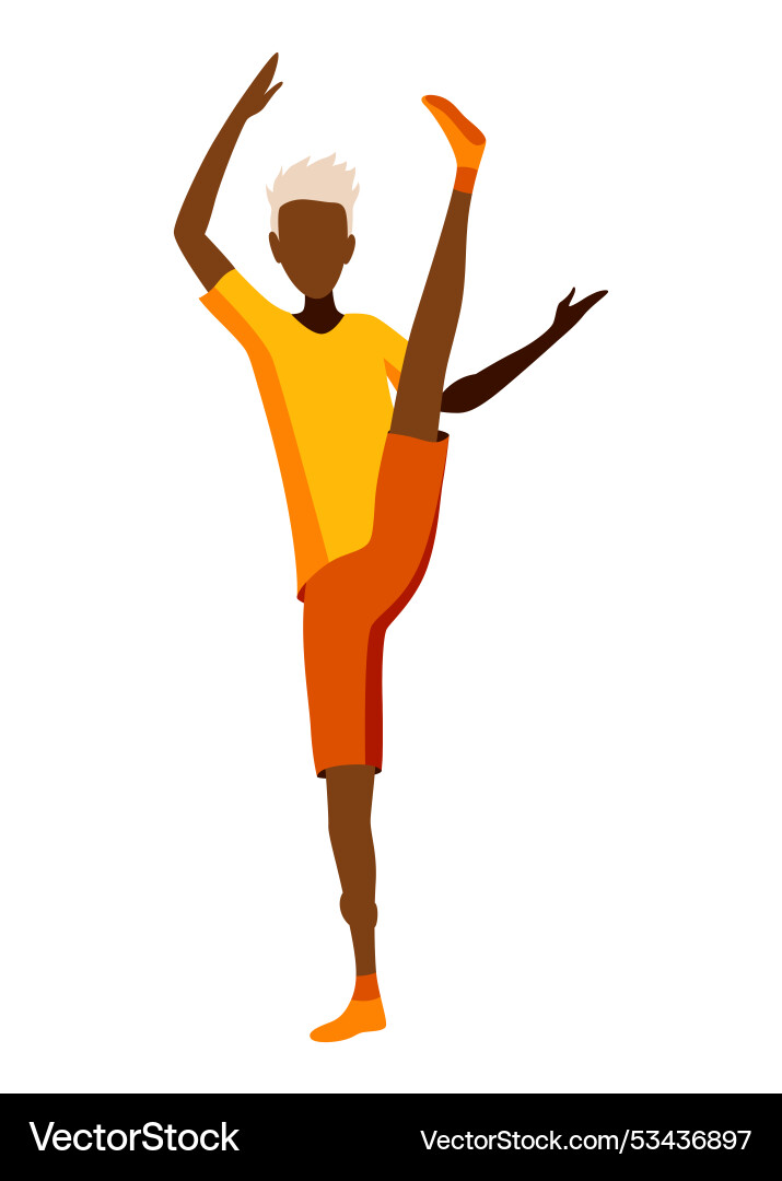 Contemporary and classical dancing dancer Vector Image