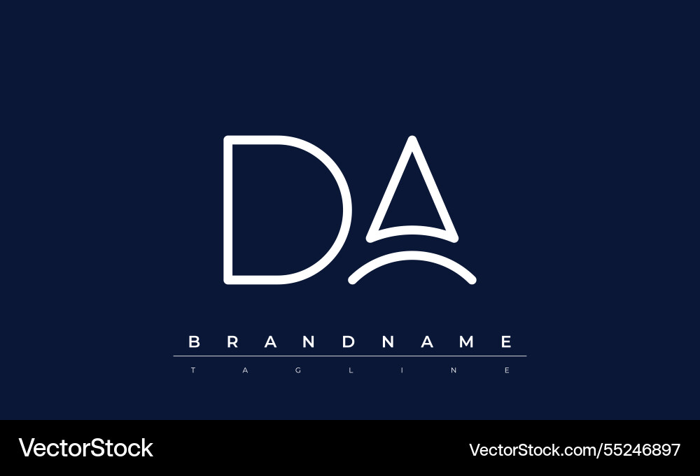 Creative da letter initial logo image Royalty Free Vector