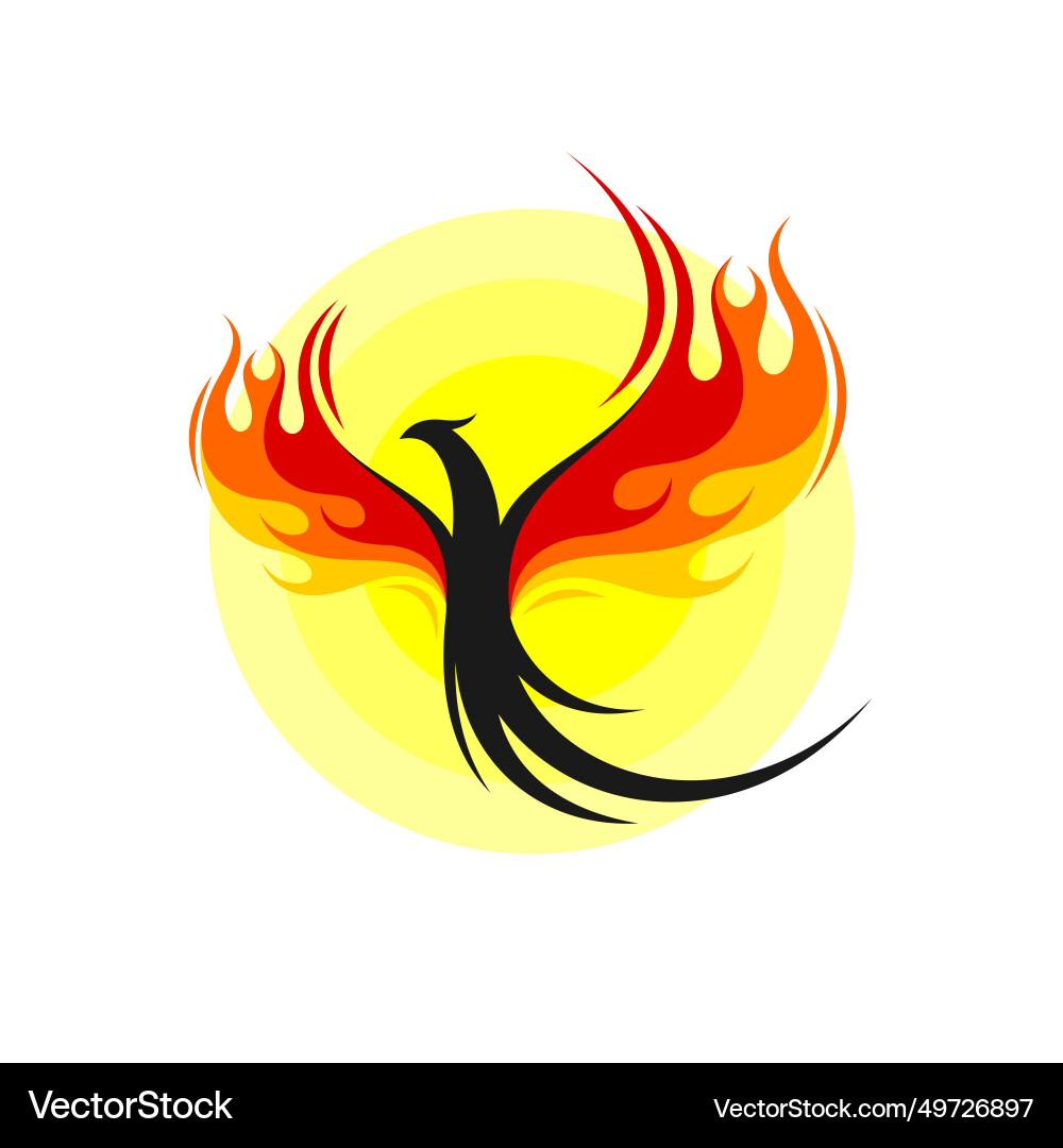 Phoenix fire logo Royalty Free Vector Image - VectorStock