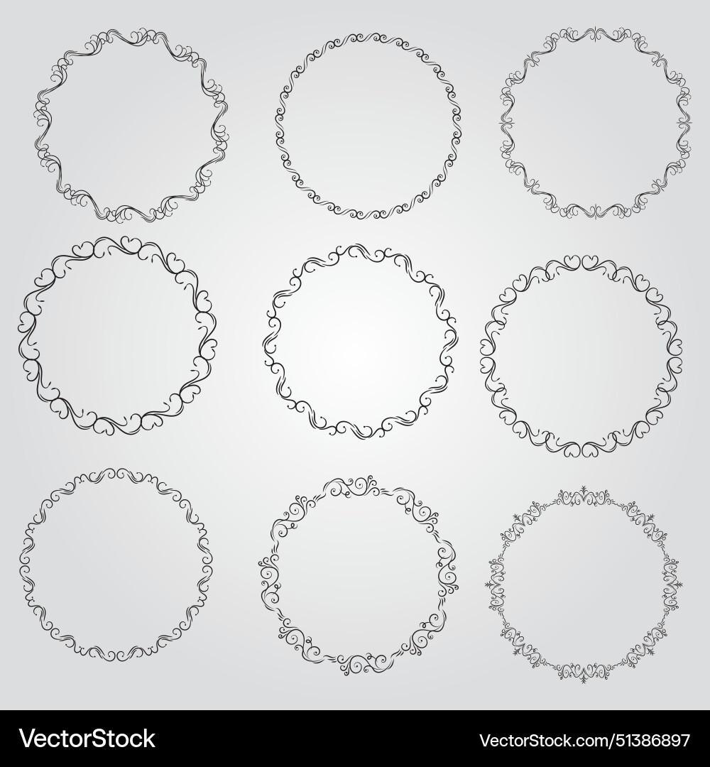 Round border Royalty Free Vector Image - VectorStock