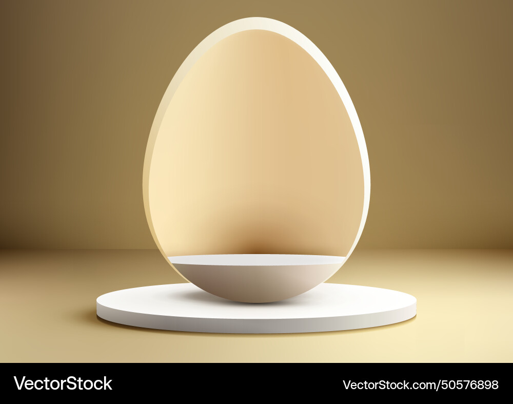 3d easter egg colorful stage design for spring Vector Image