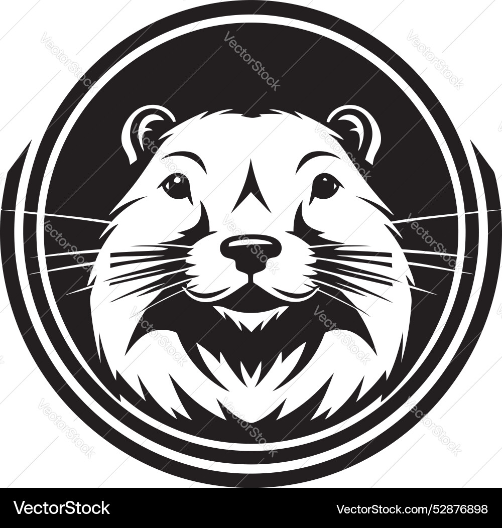 Beaver crowned heraldry smart icon Royalty Free Vector Image