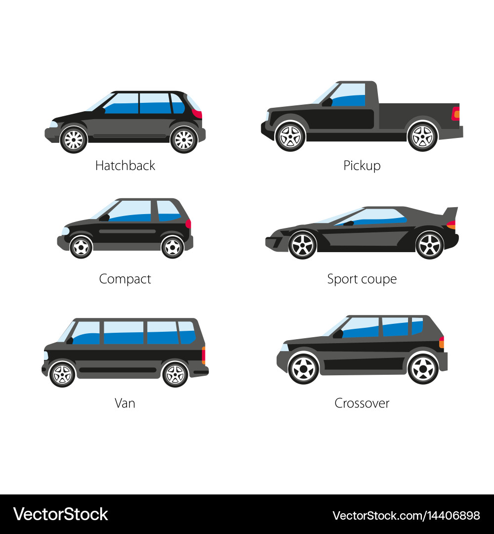 Different types of vehicles Royalty Free Vector Image