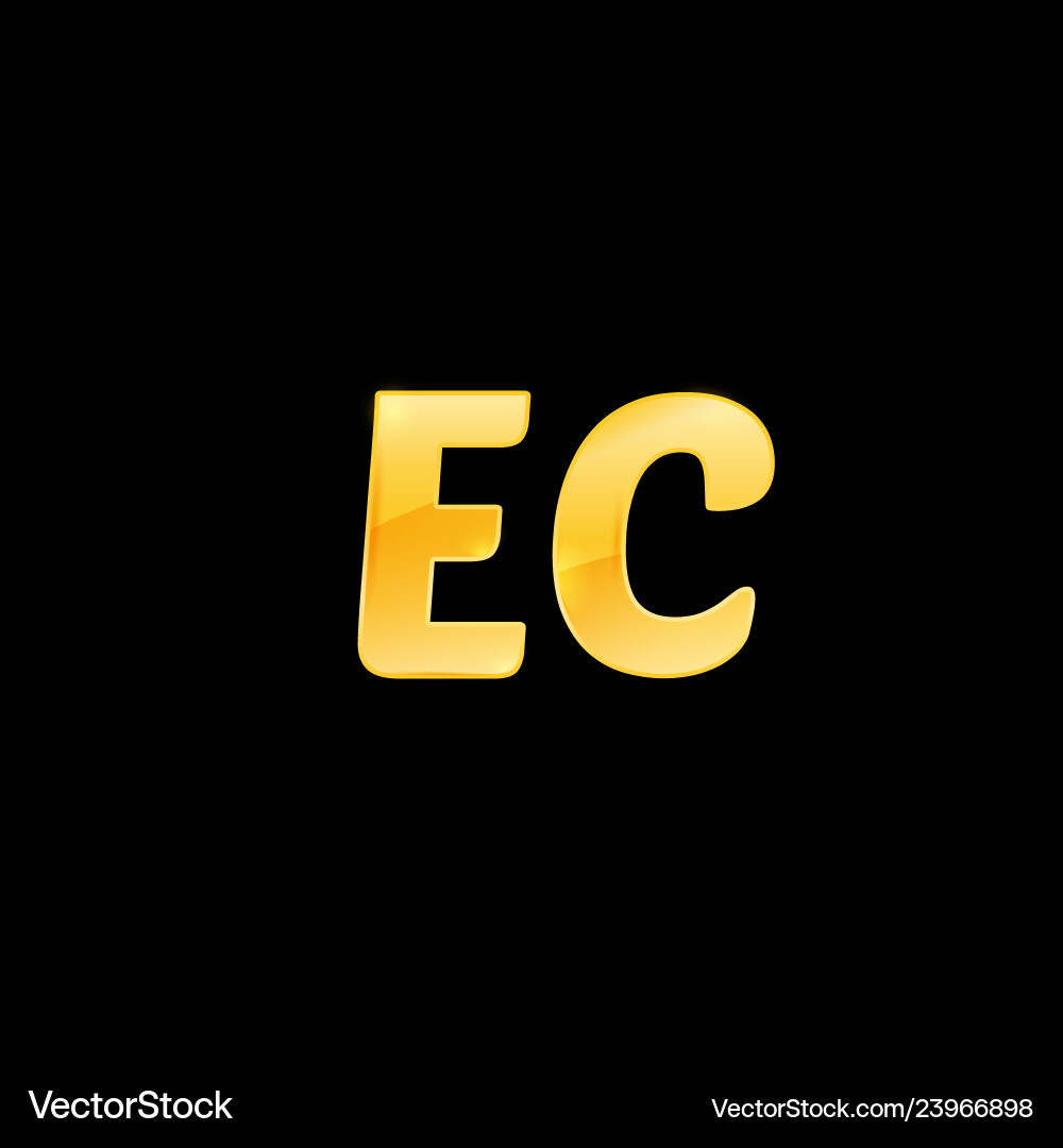 Initial letters ec with logo design inspiration Vector Image