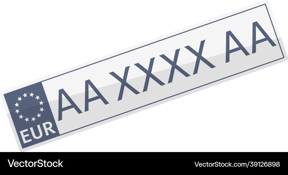 License plate icon Royalty Free Vector Image - VectorStock