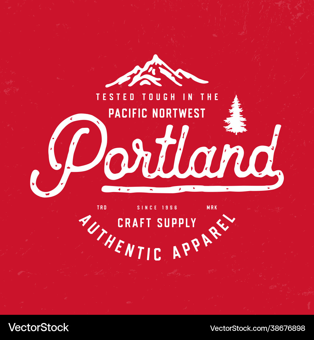 Portland t shirt design Royalty Free Vector Image