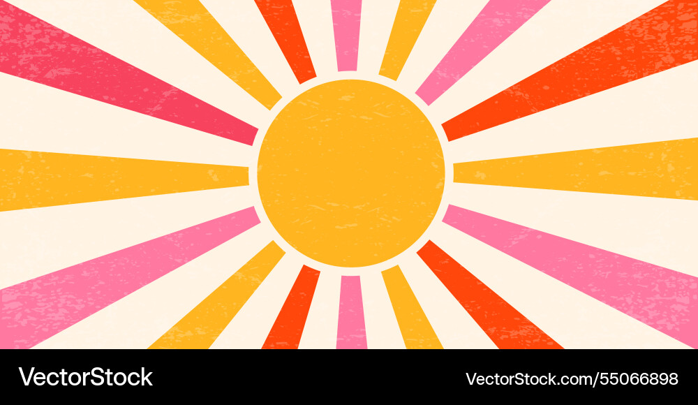 Retro Sun Radial Pattern Royalty Free Vector Image