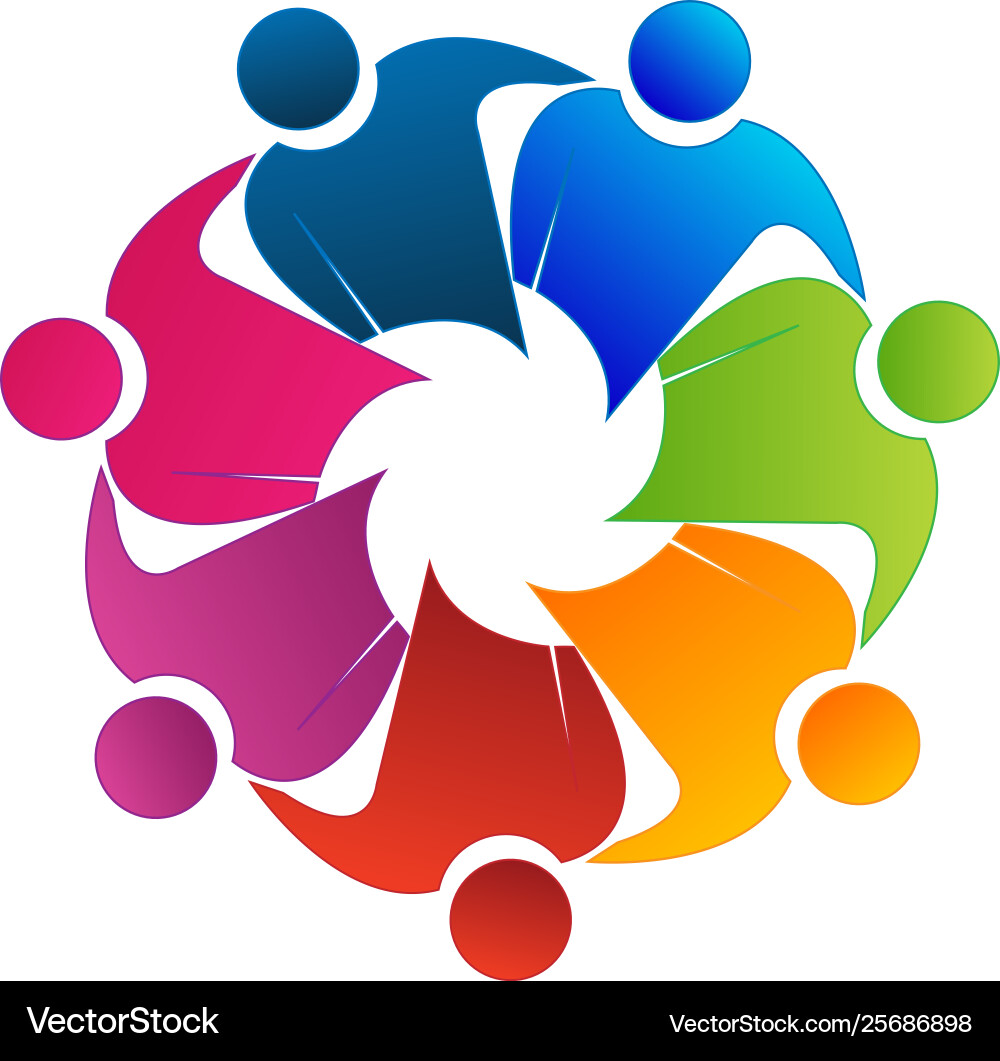 Teamwork & Collaboration Logo Royalty Free Vector Image