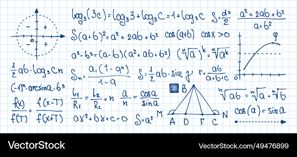 Math Symbols on Chalkboard Royalty Free Vector Image