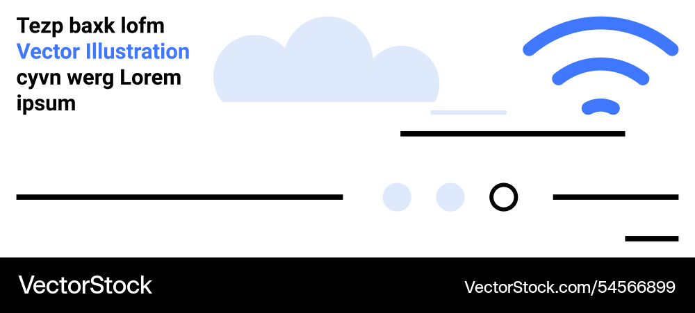 Modern cloud service banner featuring simplistic Vector Image