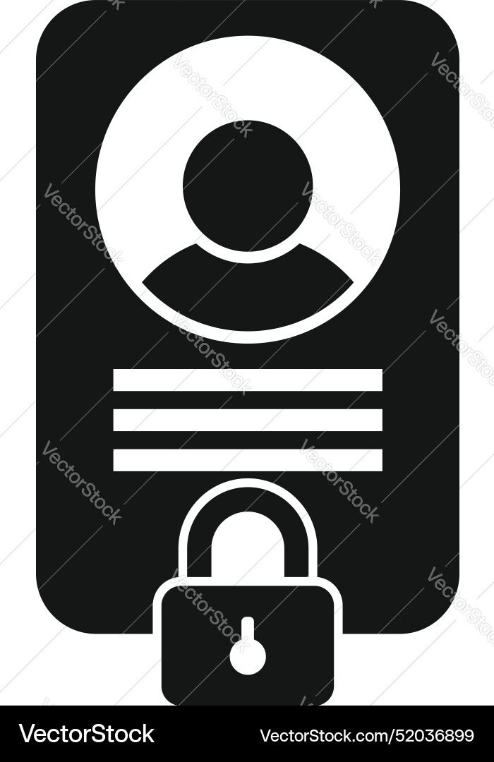 Padlock securing personal information on digital Vector Image