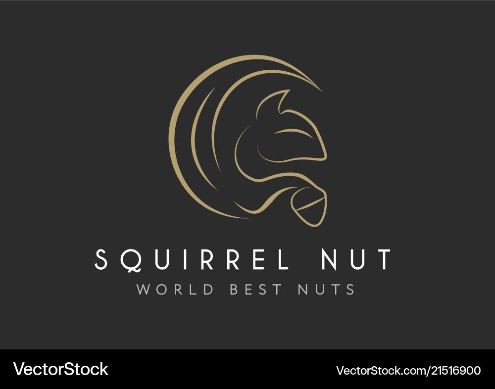 Isolated Squirrel Icon - Hazelnut Theme Royalty Free Vector