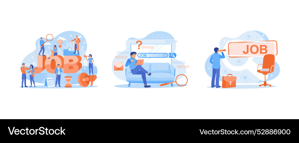 People looking for work job vacancies Royalty Free Vector